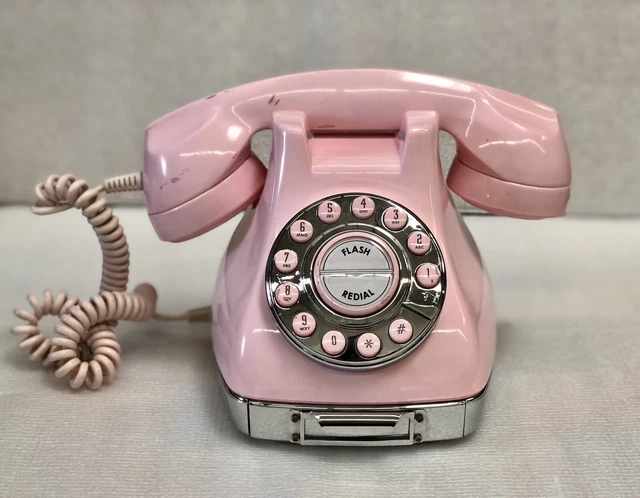 POTTERY BARN PB Kids Pink Metro Push-Button Landline Phone Barbie Pink ...