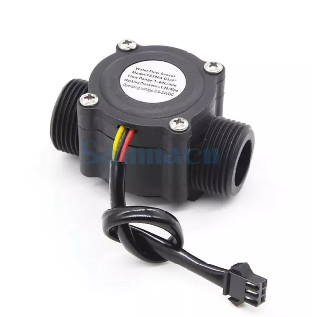 G3/4& 2-60L/MIN WATER Flow Sensor Switch Flow Meter Flowmeter Water ...