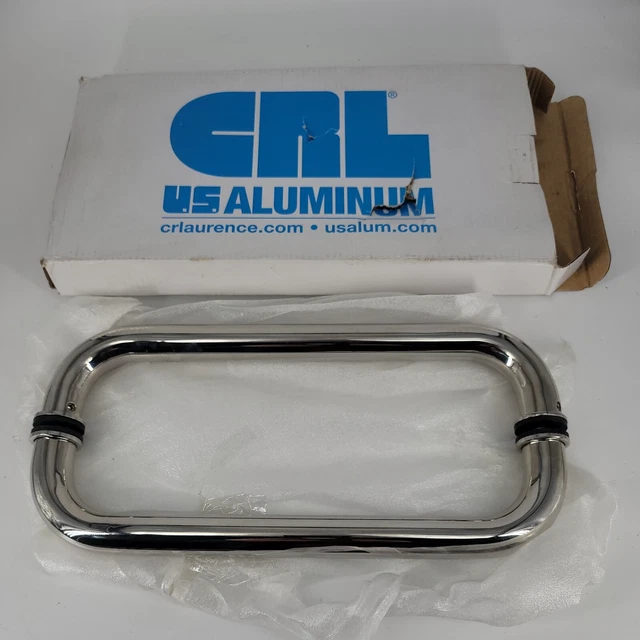 POLISHED STAINLESS 12& Glass Mounted Shower Handle CRL CM12X12PS New ...