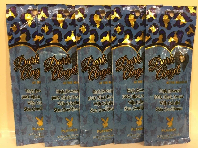 PLAYBOY DARK ANGEL Bronzer Indoor Tan Tanning Sample Lotion 5 Packets ...