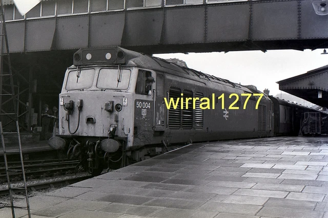 6X4 RAILWAY photograph (Black & White) Class 50 50004 at Truro £1.00 ...