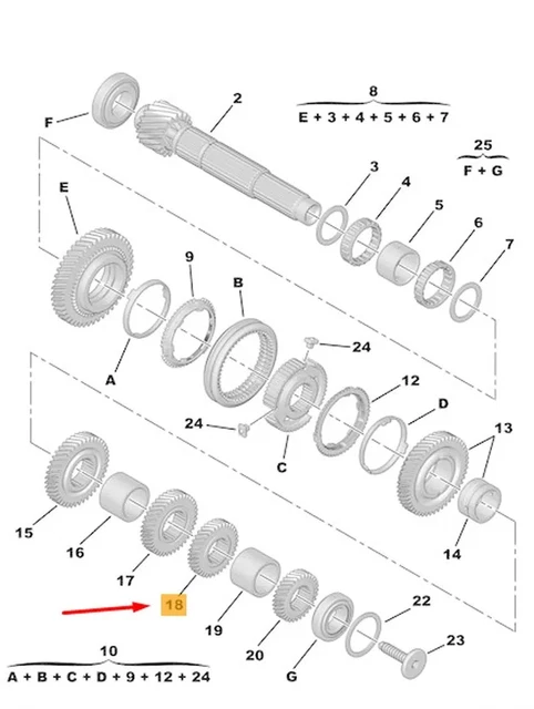 CITRO N JUMPY MK3 Slave Pinion 5 EME 33 DTS (47X33) 9802676380 New £70. ...