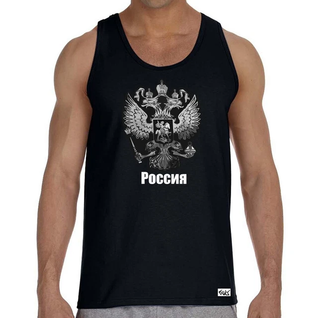 EAKS® HERREN TANK Top "Russlandwappen" Wappen Russland Russia Sport ...