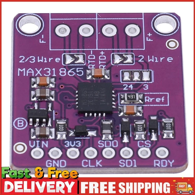 MAX31865 PT100/PT1000 RTD Temperature Thermocouple Sensor Amplifier £6. ...