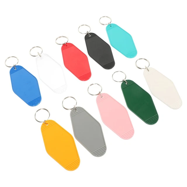 10 PCS BLANK Key Chains Labeling Keychains with Tags Hotel Blanks $24. ...