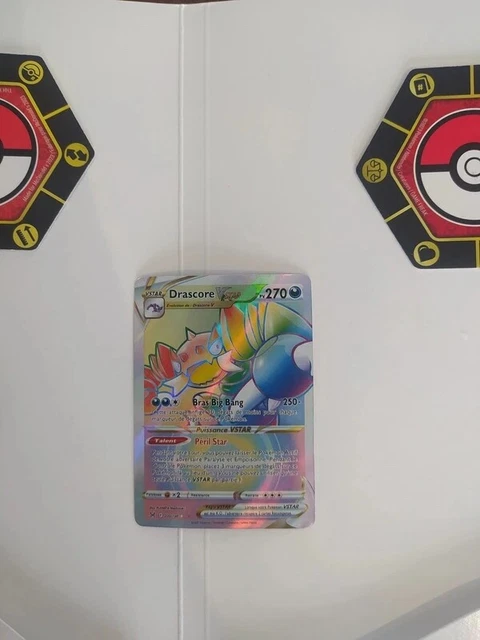 CARTE POKÉMON DRASCORE VSTAR Rainbow 200/196 EB11 Origine Perdue FR EUR ...