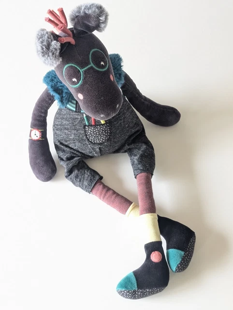 MOULIN ROTY LUCIEN Horse Soft Toy Plush Les Broc & Rolls Rare Suitable ...