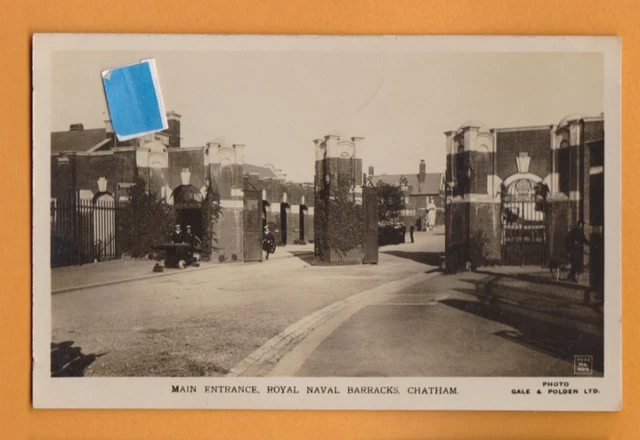 NAVAL- MAIN ENTRANCE, Royal Naval Barracks, Chatham. Kent. Postcard. £3 ...