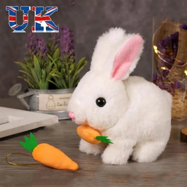 INTERACTIVE ELECTRONIC PET with Carrot Simulation Electric Toy Gift for ...