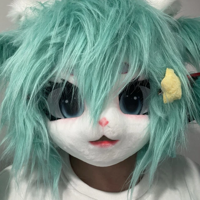 FURSUIT HEAD KIGURUMI Kig Plush Furry Mask Cosplay With Paw Headbase ...