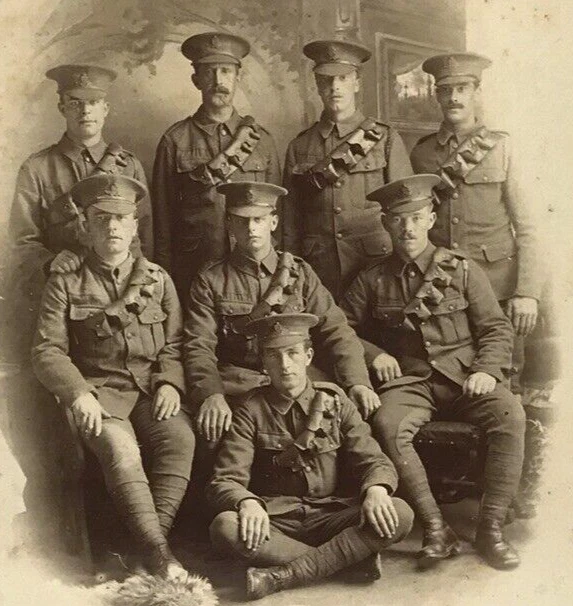 WW1 MOUNTED PHOTO Card Military British Soldiers George Studio Weymouth ...