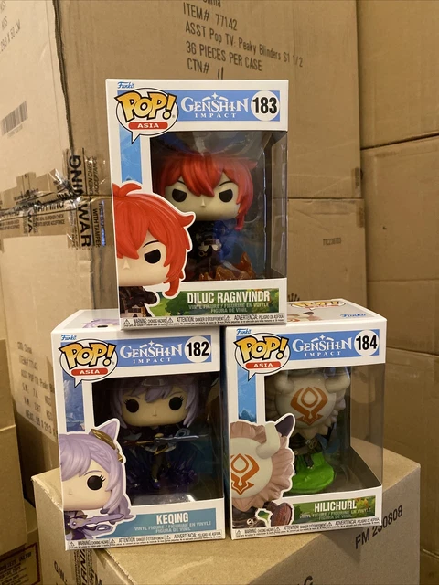 FUNKO POP! ASIA Genshin Impact 3 Pack Bundle Diluc Ragnvinor + Keqing ...