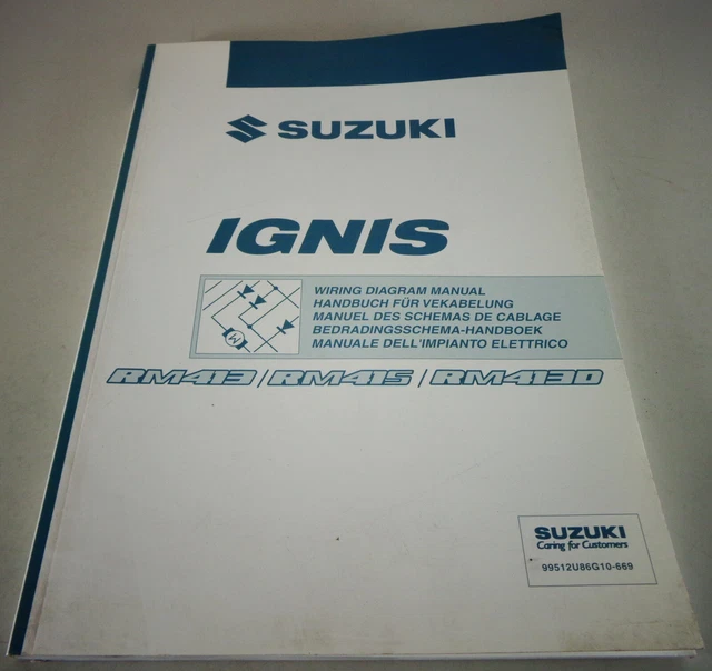 WERKSTATTHANDBUCH ELEKTRIK / Schaltpläne Suzuki Ignis RM413/415/413D ...