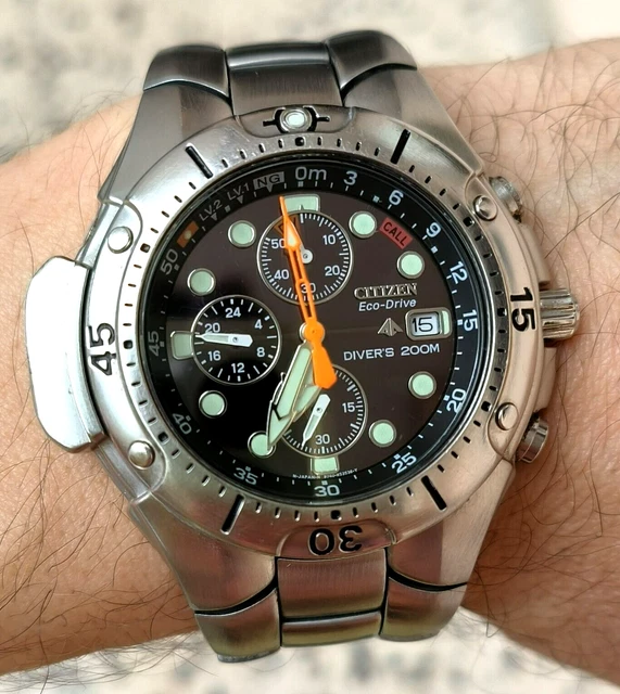 OROLOGIO CITIZEN PROMASTER Eco Drive B740 diver watch sub 200 meter ...
