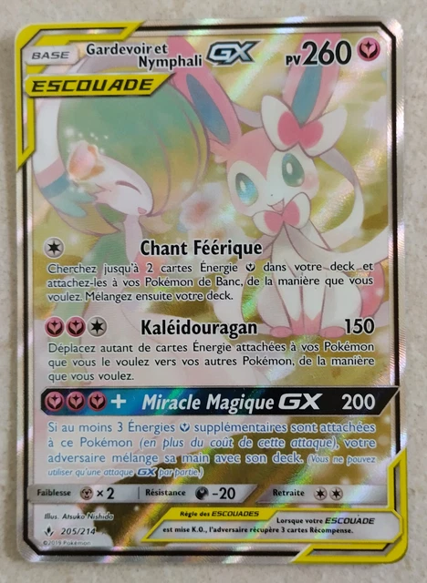 CARTE POKÉMON - Gardevoir et Nymphali GX Holo 260 PV 205/214 EUR 128,00 ...