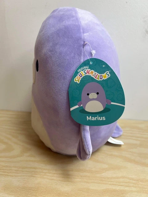 SQUISHMALLOWS 10” MARIUS the Purple Manatee Sea Cow Soft Plush Toy GIFT ...