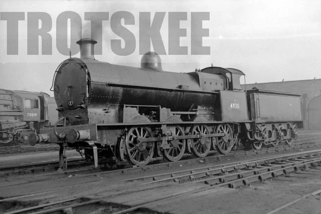 LARGER NEGATIVE BR British Railways Steam Loco 49311 Class 7F 1955 £4. ...