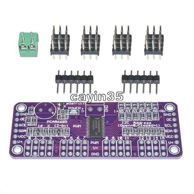 PCA9685 16-CHANNEL 12BIT PWM Servo Driver I2C for Arduino Raspberry £3. ...