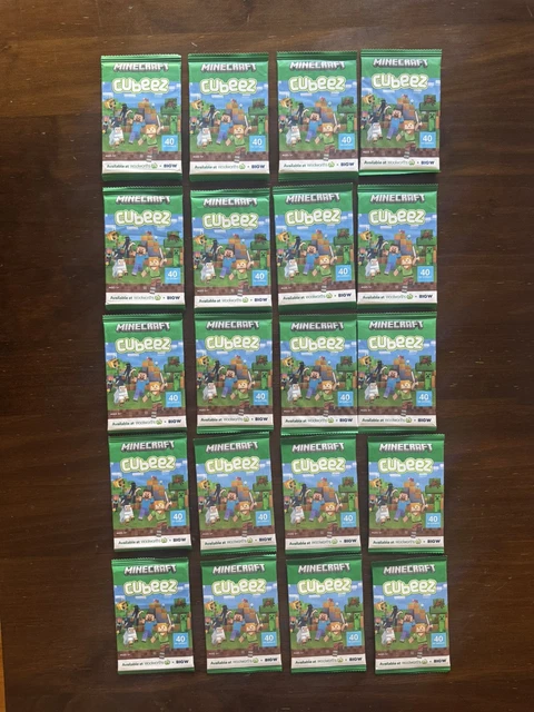 NEW MINECRAFT CUBEEZ 2025 Woolworths x20 Unopened Packs $20.00 ...