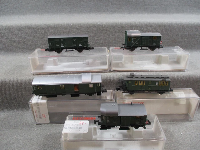 MINITRIX SPUR N Diverse Personen-/Güterwagen Set 5-teilig in OVP S211 EUR 25,50 - PicClick IT