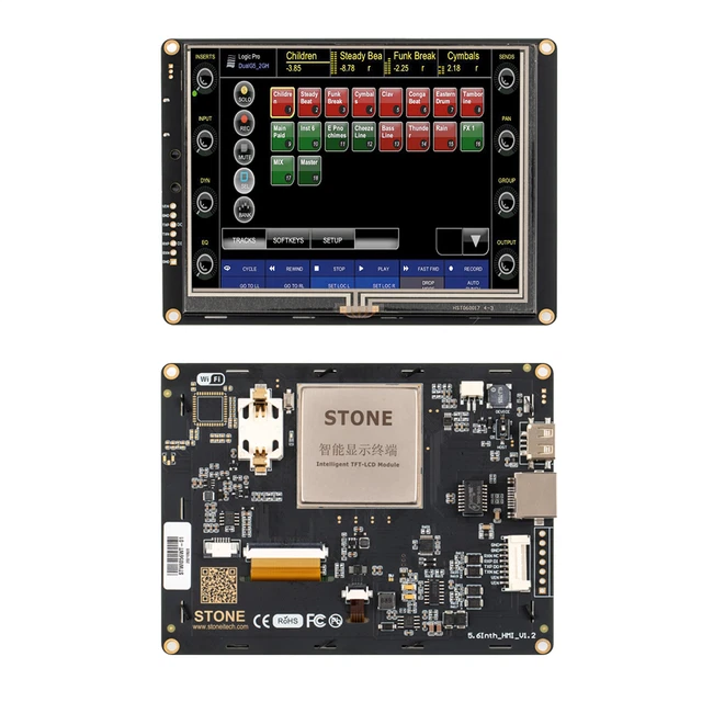 5.6 INCH HMI Intelligent Display Module with RS232/RS485/TTL for ...