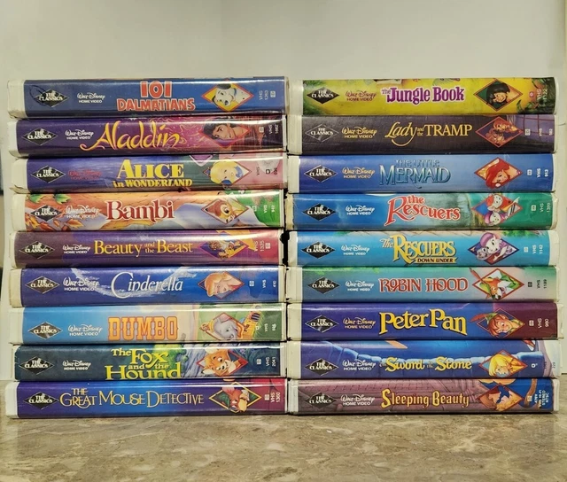 WALT DISNEY'S THE CLASSICS "Black Diamond" - 18 VHS Tapes Set: Aladdin ...