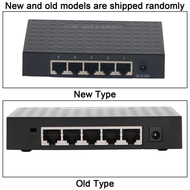 5 PORTS 10/100/1000MBPS Gigabit Ethernet Switches RJ45 Smart Network ...