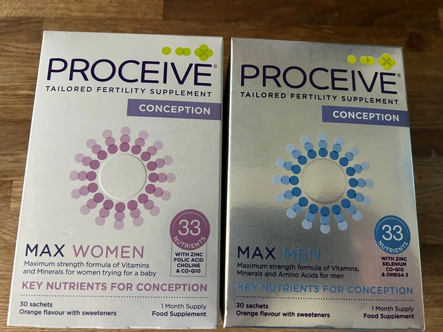 PROCEIVE MAX MAN &Max Women Advanced Fertility Supplement 30 Sachets ...