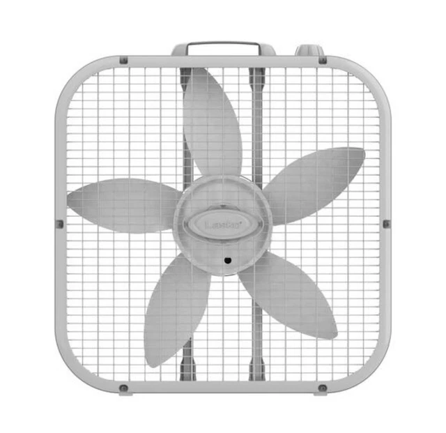 20'' LIGHT GRAY Box Fan Portable 3 Quiet Speed Top Control Living ...