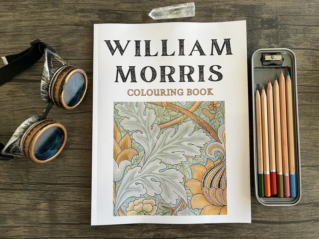 WILLIAM MORRIS ART Nouveau Botanical Colouring Book Activity Book Gift ...