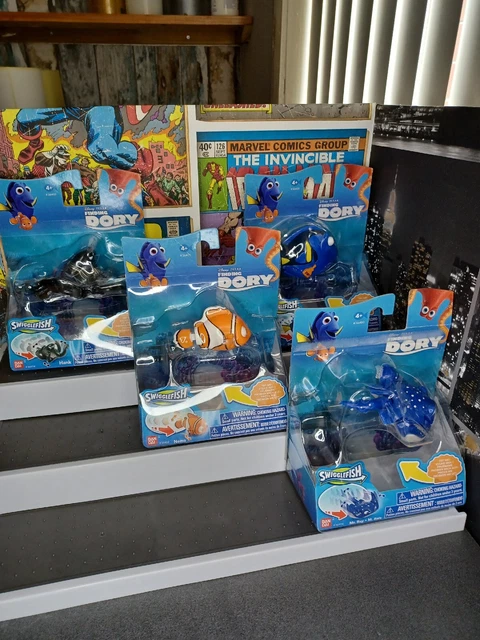 DISNEY PIXAR - FINDING DORY - MR RAY,NEMO,HANK & DORY SWIGGLEFISH Set ...