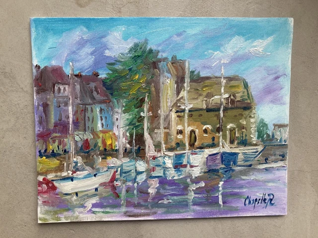 TABLEAU HUILE SUR toile signé Chapelle EUR 5,00 - PicClick FR