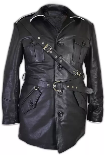 GERMAN WWII MILITARY Jacket Leather Field Jacket German Military ...