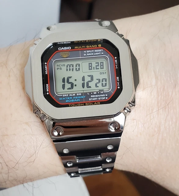 CASIO G-SHOCK GW-M5610 Multiband 6 Tough Solar Module 3159 + Metal mod ...