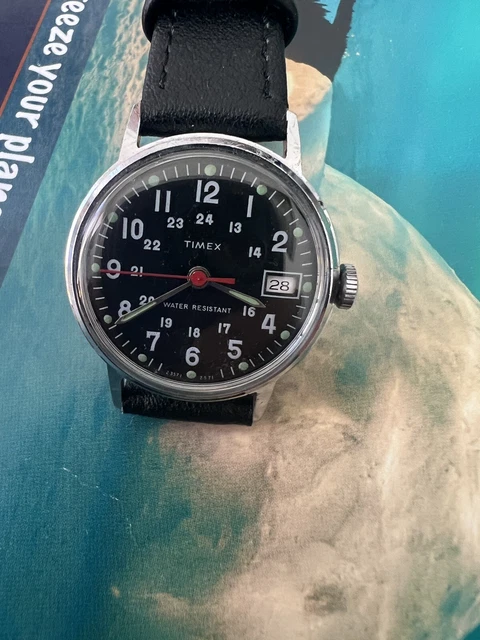 VINTAGE TIMEX MILITARY Style Sprite Wristwatch Made In Great Britain ...