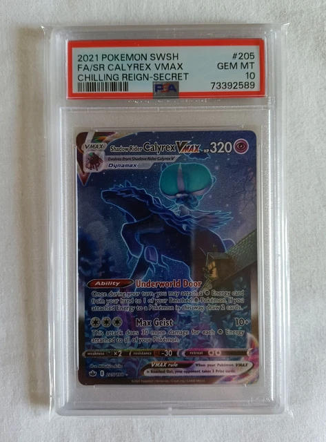 GRADED SHADOW RIDER Calyrex VMAX Alt Art 205/198 Chilling Reign PSA 10 GEM MT £139.99 - PicClick UK