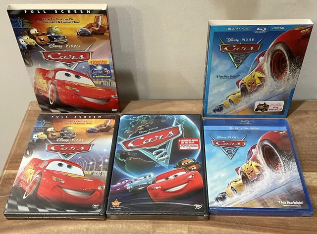 CARS DISNEY PIXAR Trilogy DVD Movies 1, 2, & 3 BRAND NEW & FACTORY ...