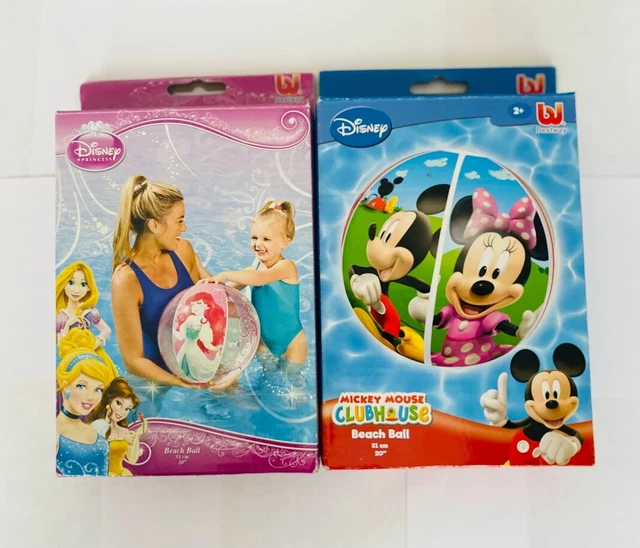 INFLATABLE BLOW UP Kids Beach Ball Mickey Mouse/ Princess Beach Ball ...