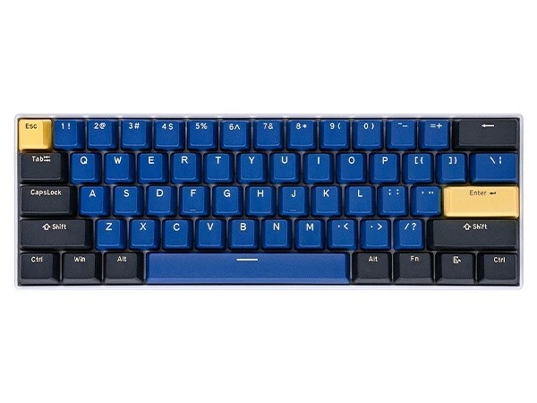 RK ROYAL KLUDGE (61 Keys) Keycaps PBT - Black/Blue/Yellow RK-BBY-61K ...