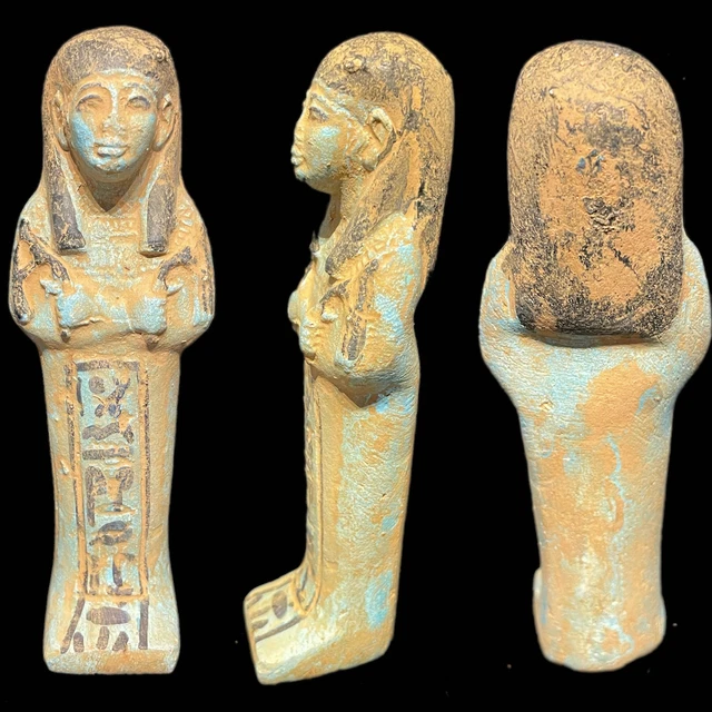 ANCIENT EGYPTIAN HIEROGLYPHIC SHABTI USHABTI STATUE - 664 - 332bc (16 ...