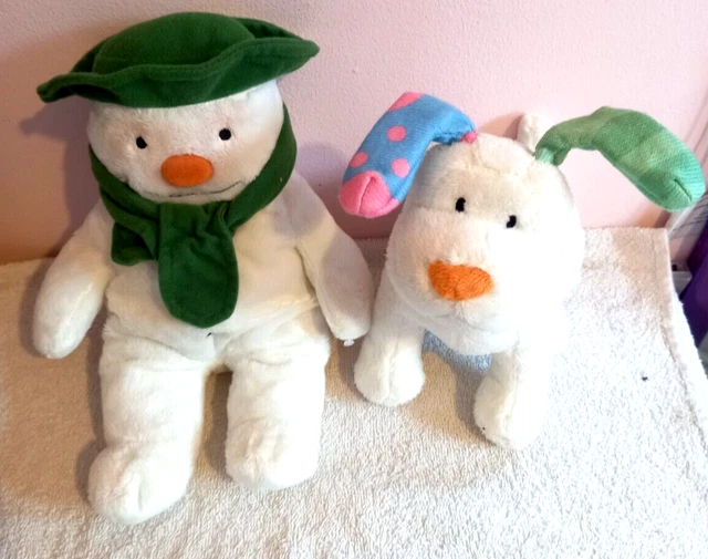 THE SNOWMAN & Snow Dog Soft Toys Plush Rainbow Designs Christmas Time ...