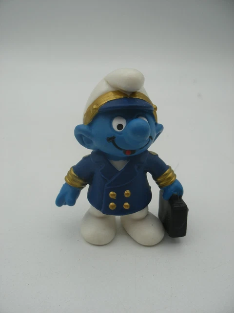 PVC PUFFI SMURF SCHLUMPF Schleich CHINA Schtroumpf Pilote d'Avion 2. ...
