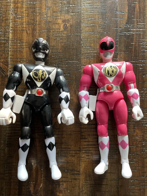 ORIGINAL POWER RANGERS Action Figures 8 inch Bandai 1993 Black & Pink ...