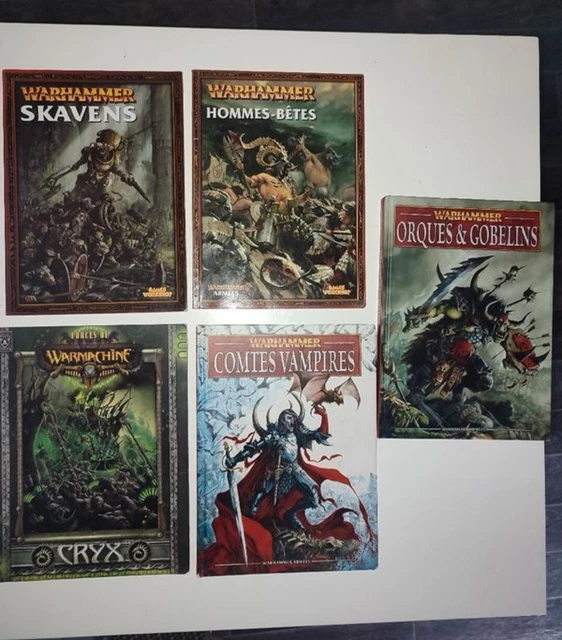 LIVRES WARHAMMER TRÈS bon état. 2 couvertures rigides, 3 couvertures souples EUR 130,00 ...