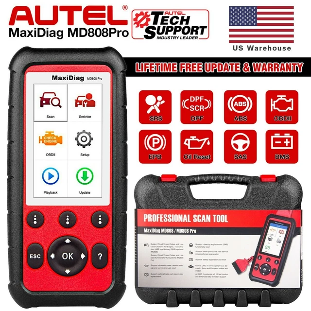 AUTEL MAXIDIAG MD808 Pro Diagnostic Scanner Full Systems For EPB/Oil ...