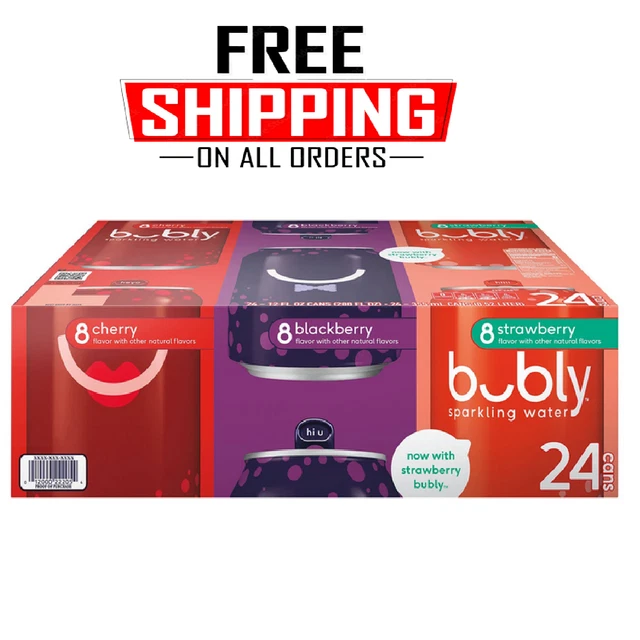 BUBLY BERRY SPARKLING Water Variety Pack (12 fl. oz., 24 pk.) $19.62 ...