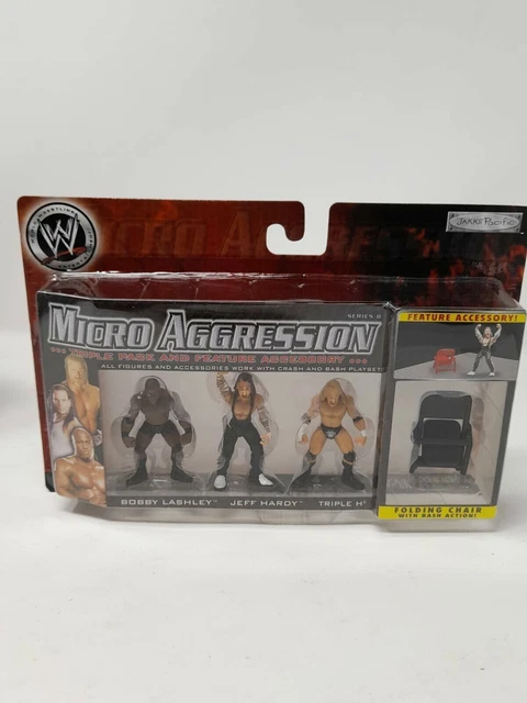 WWE MICRO AGGRESSION Triple H Bobby Lashley Jeff Hardy Series 8 2008 3 ...