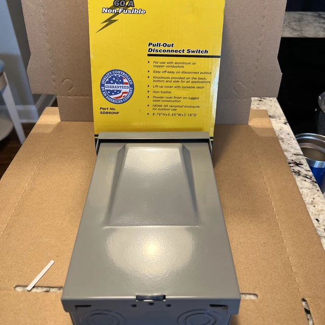 SMART ELECTRIC SDB60NF 60A Pull-Out Non-Fusible Disconnect Switch £26. ...