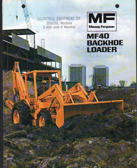 MASSEY FERGUSON &MF40& Tractor Backhoe Loader Brochure Leaflet £9.50 - PicClick UK