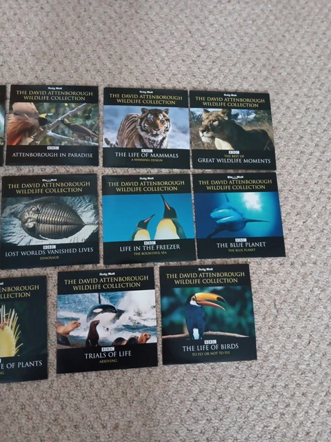 THE DAVID ATTENBOROUGH Wildlife Collection Daily Mail DVDs 14 DISCS EUR ...